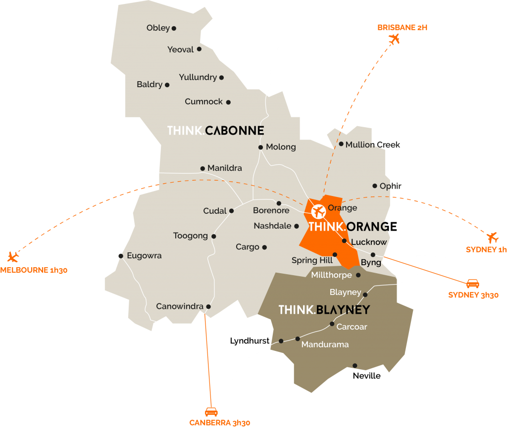 map | Think Orange Region
